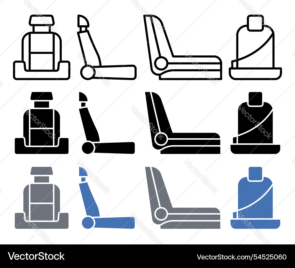 Car seat icon Royalty Free Vector Image - VectorStock