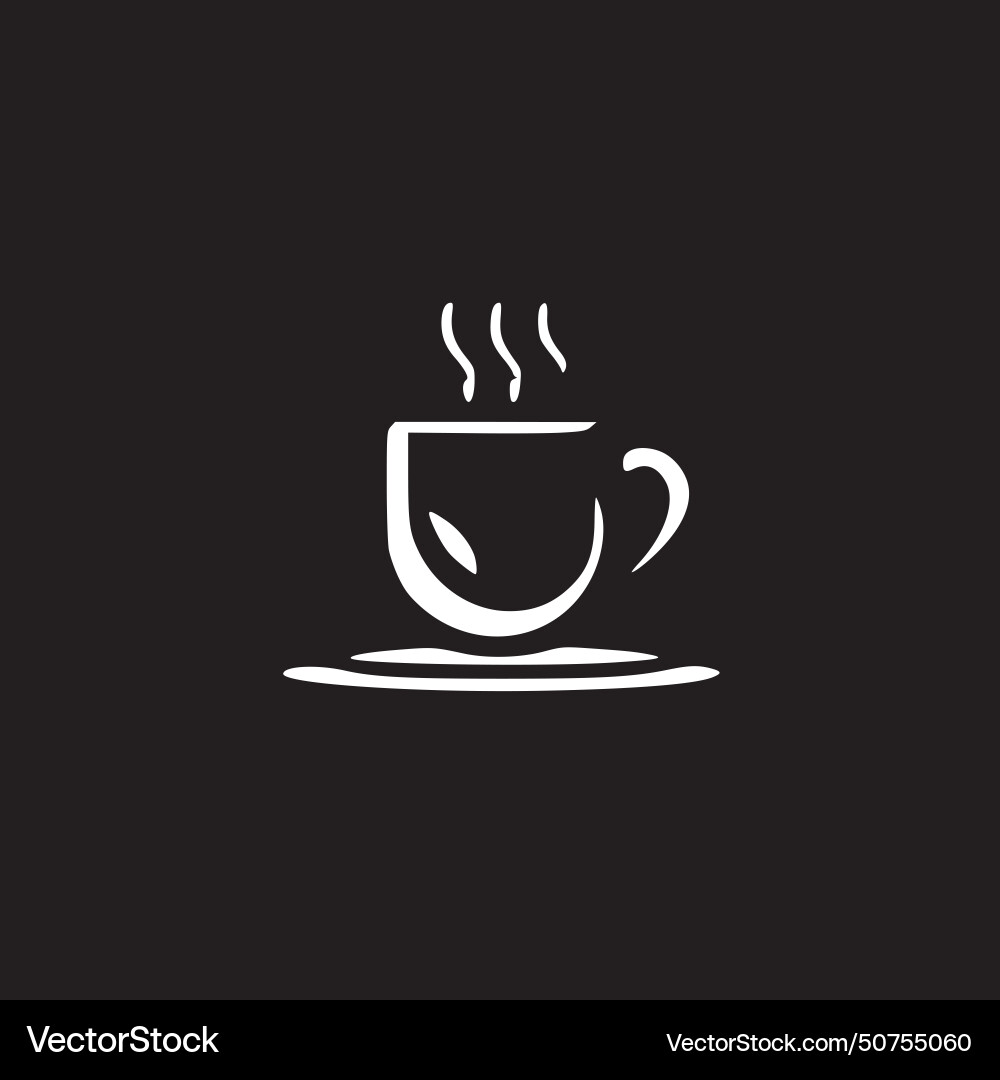 Coffee - minimalist and flat logo Royalty Free Vector Image