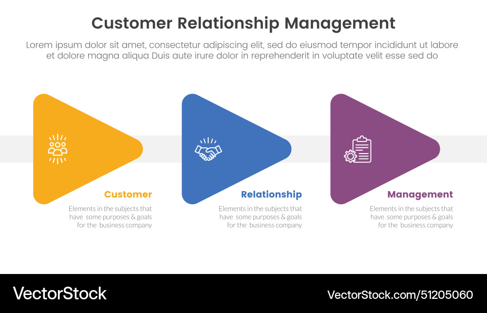 Crm customer relationship management infographic Vector Image