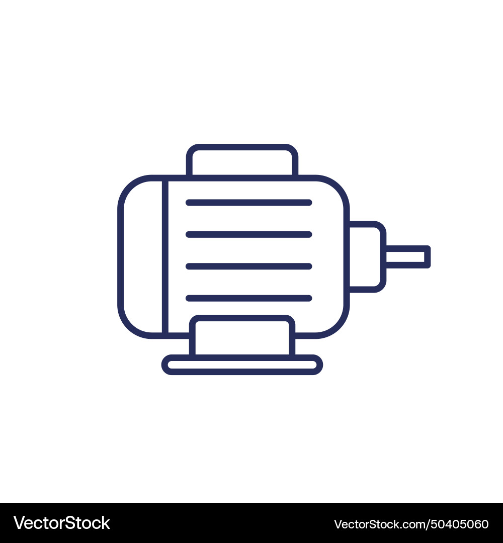Electric motor icon line Royalty Free Vector Image