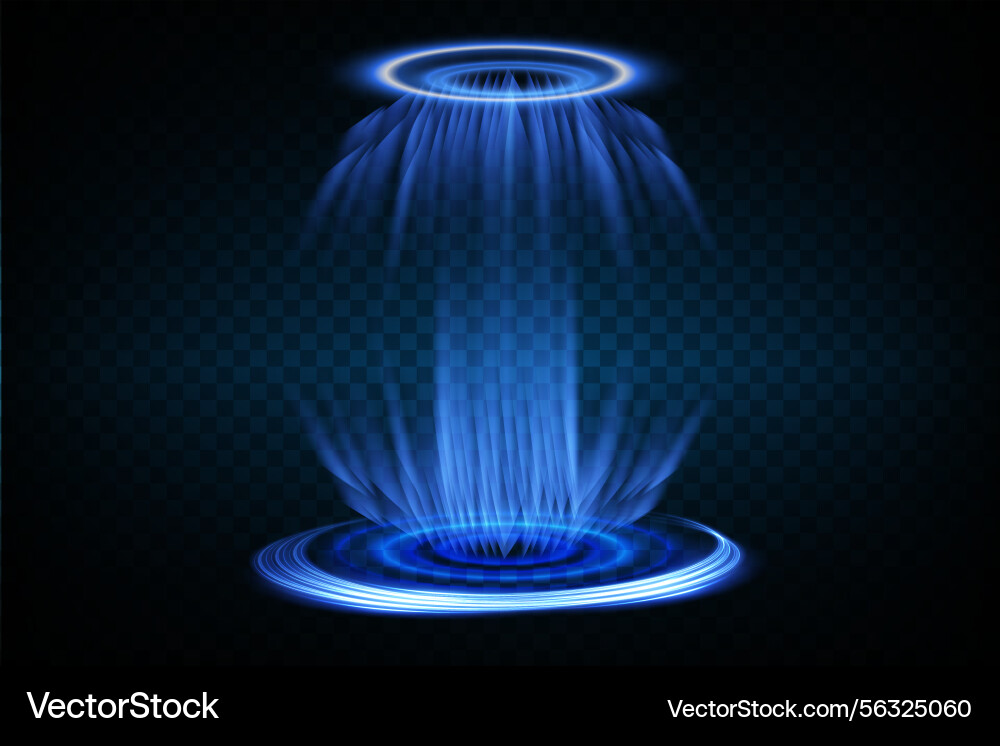 Futuristic Blue Light Beam Royalty Free Vector Image