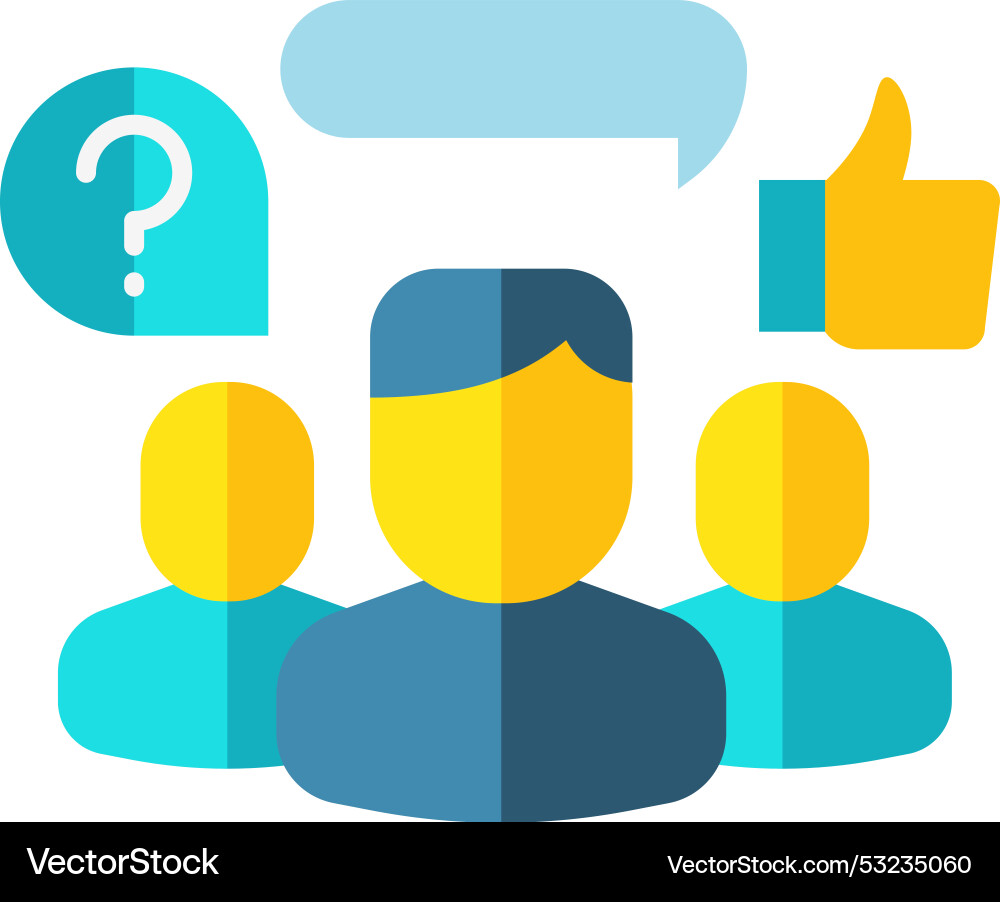 Human communication flat icon chat speech boxes Vector Image