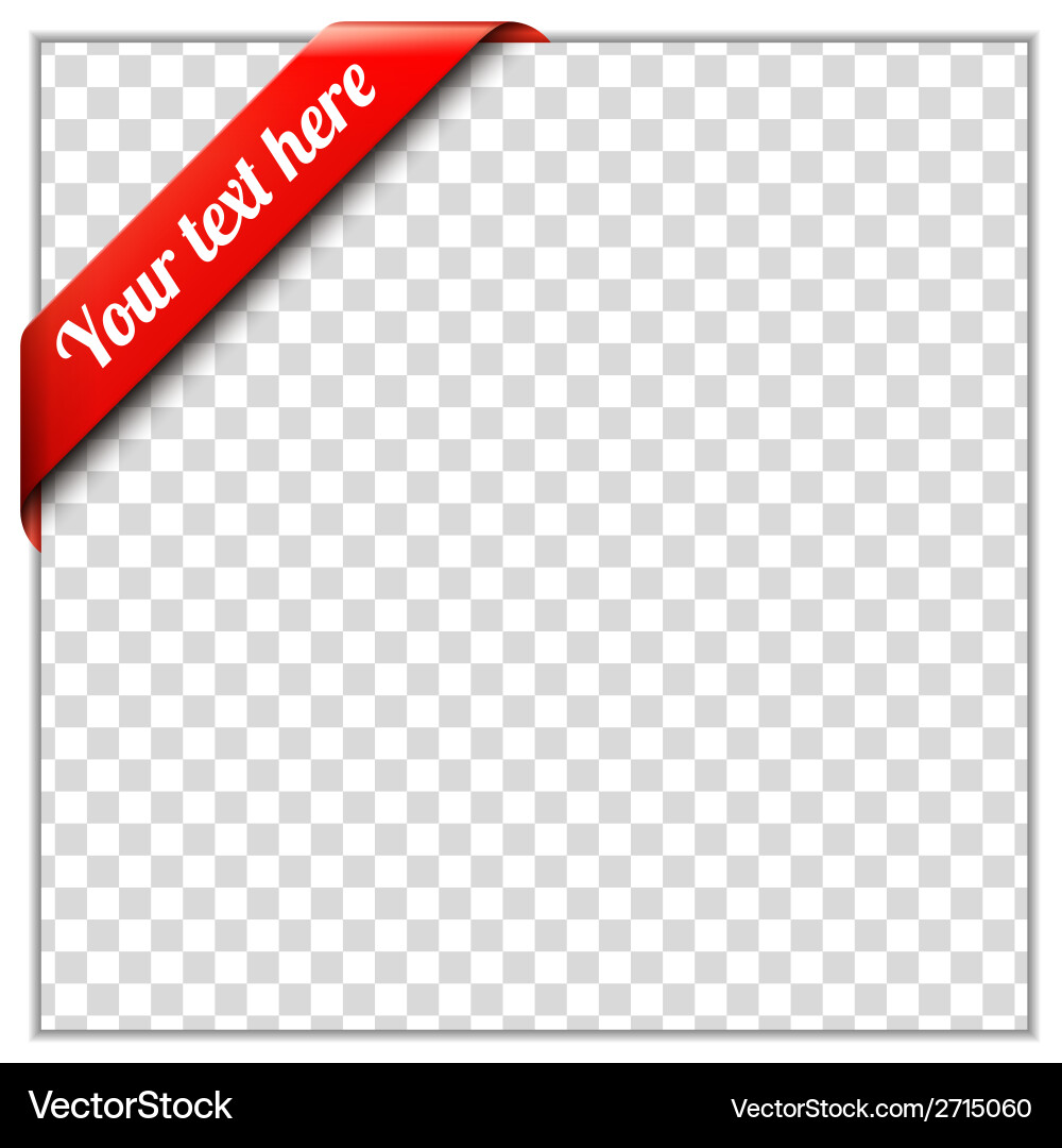 Red Corner Ribbon Template Royalty Free Vector Image