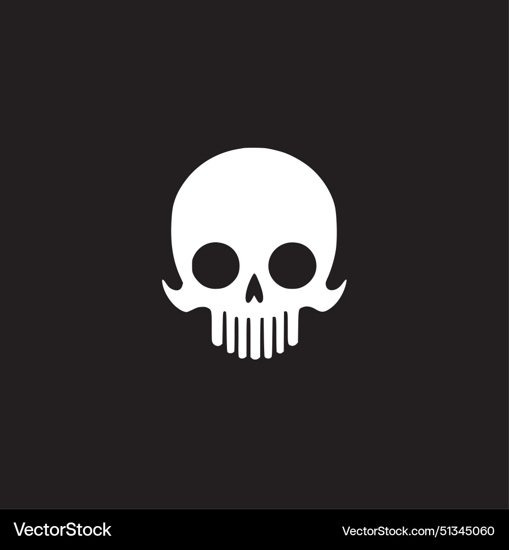 Skull - minimalist and simple silhouette Vector Image