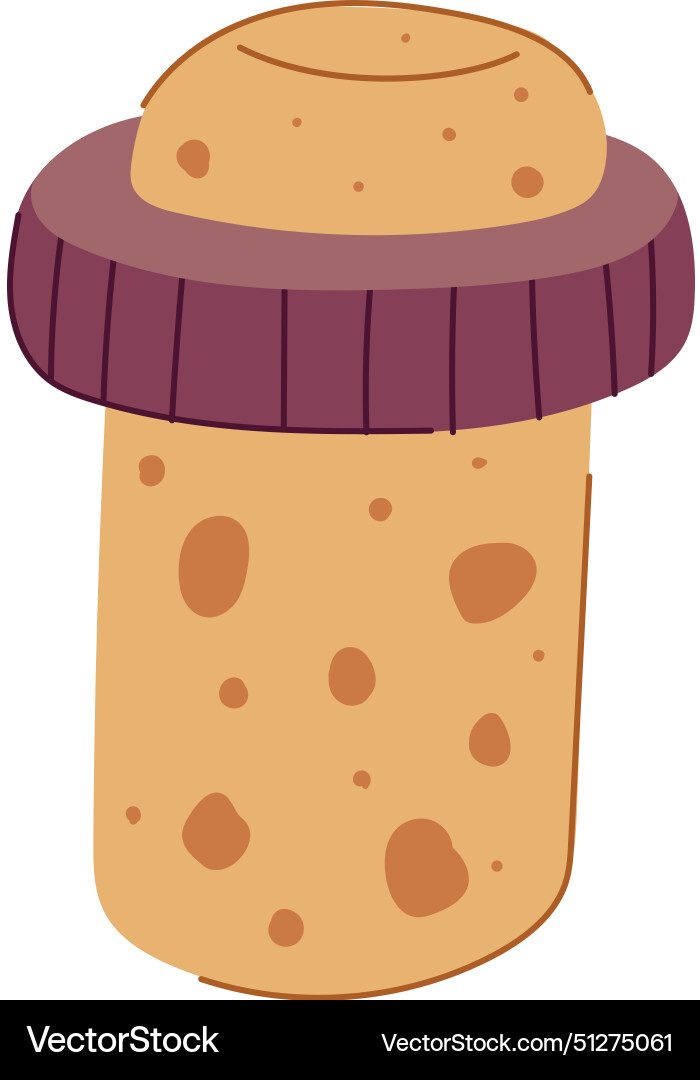 Alcohol wine cork bottle cartoon Royalty Free Vector Image