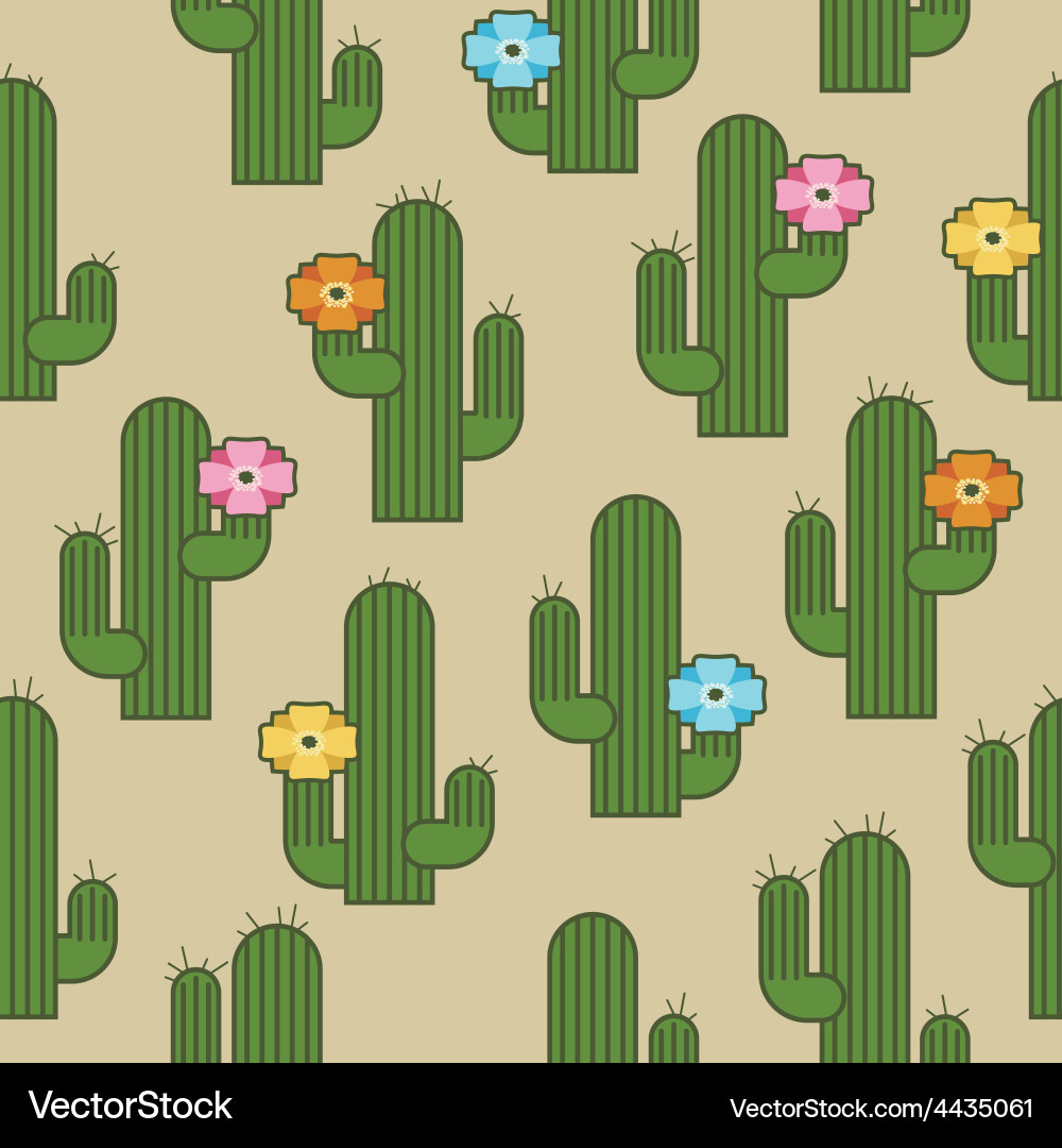 Cactus pattern Royalty Free Vector Image - VectorStock