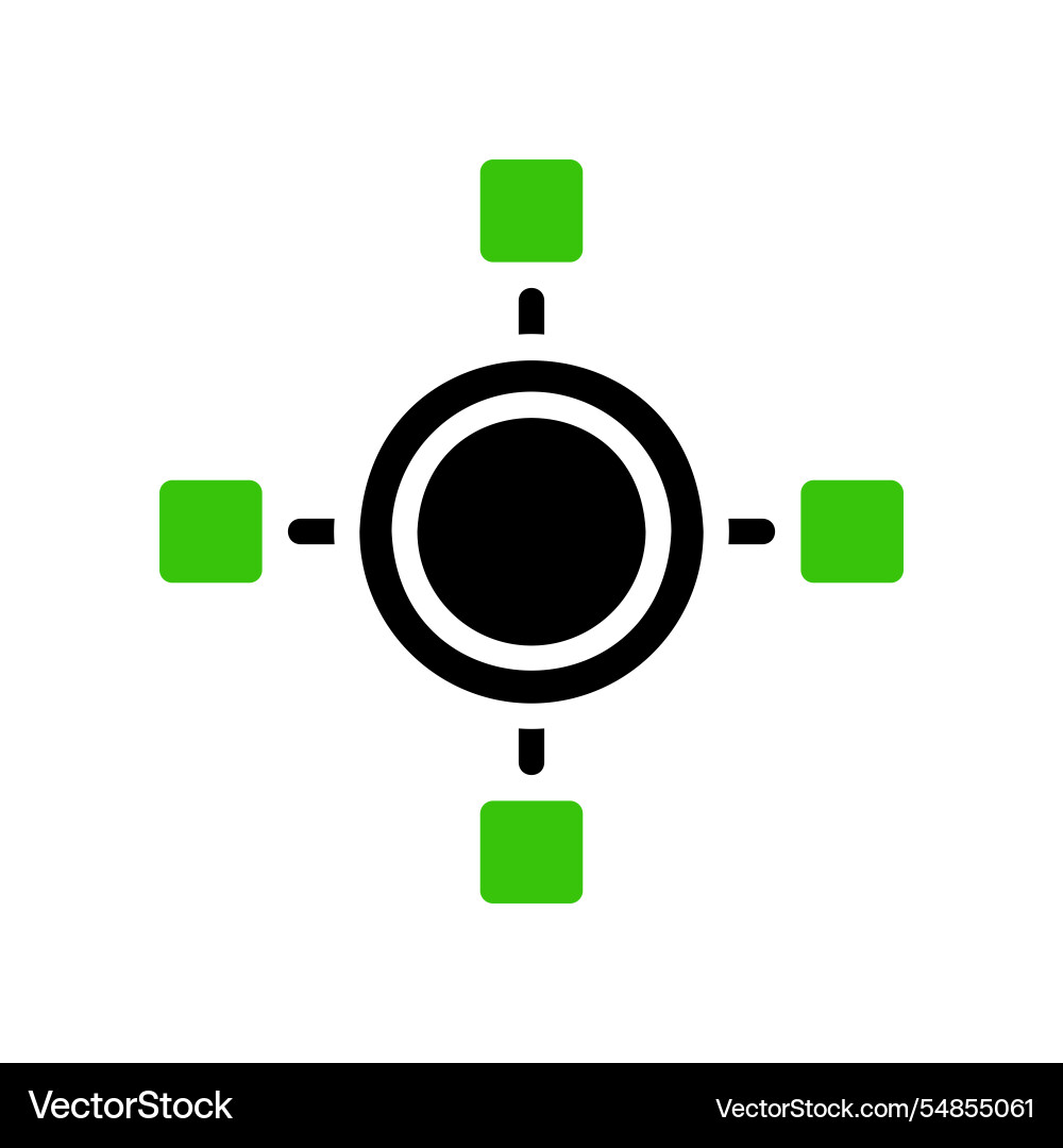 Centralized system icon concept of focus Vector Image