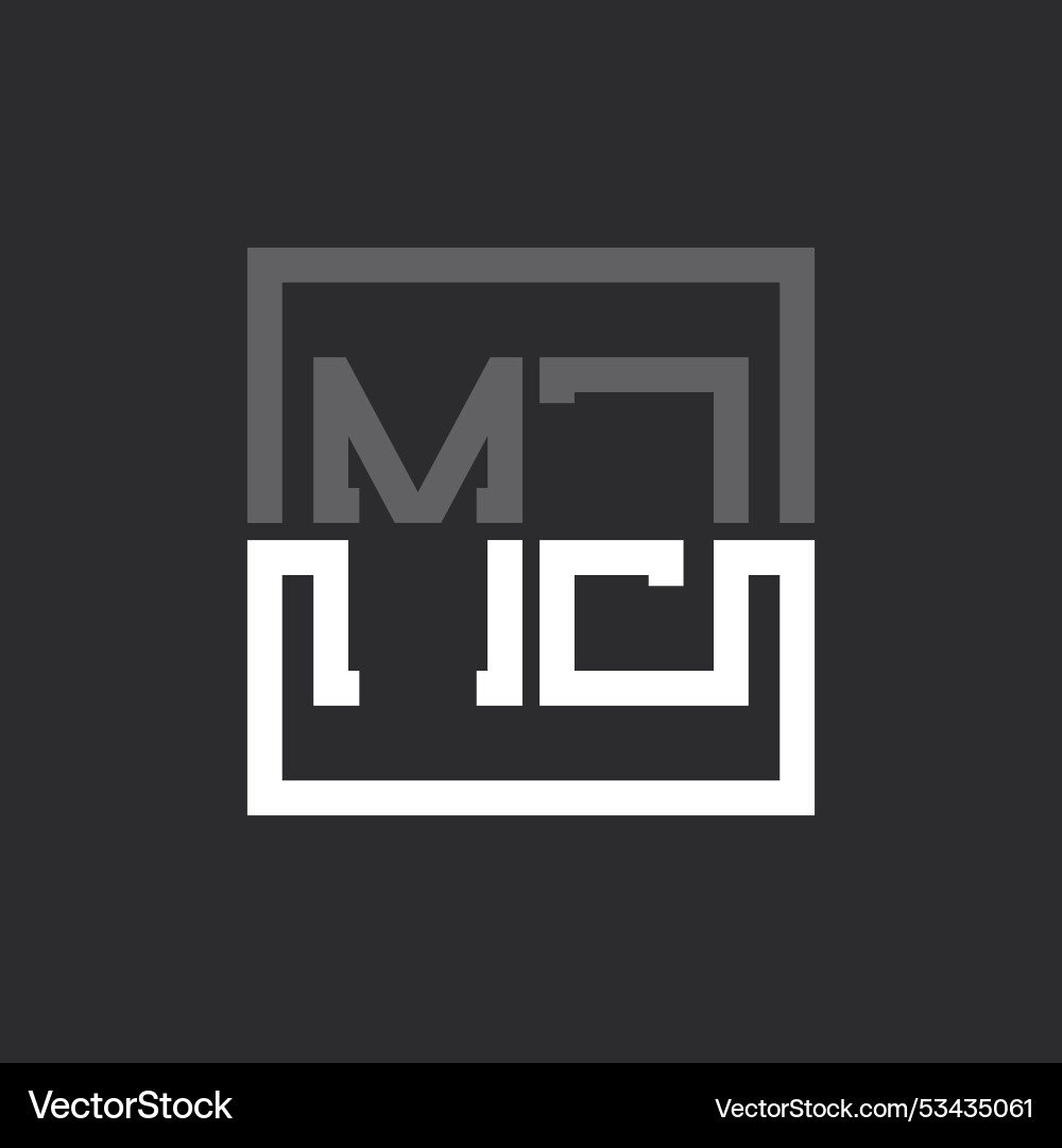 Creative modern minimalist mj letter logo design Vector Image