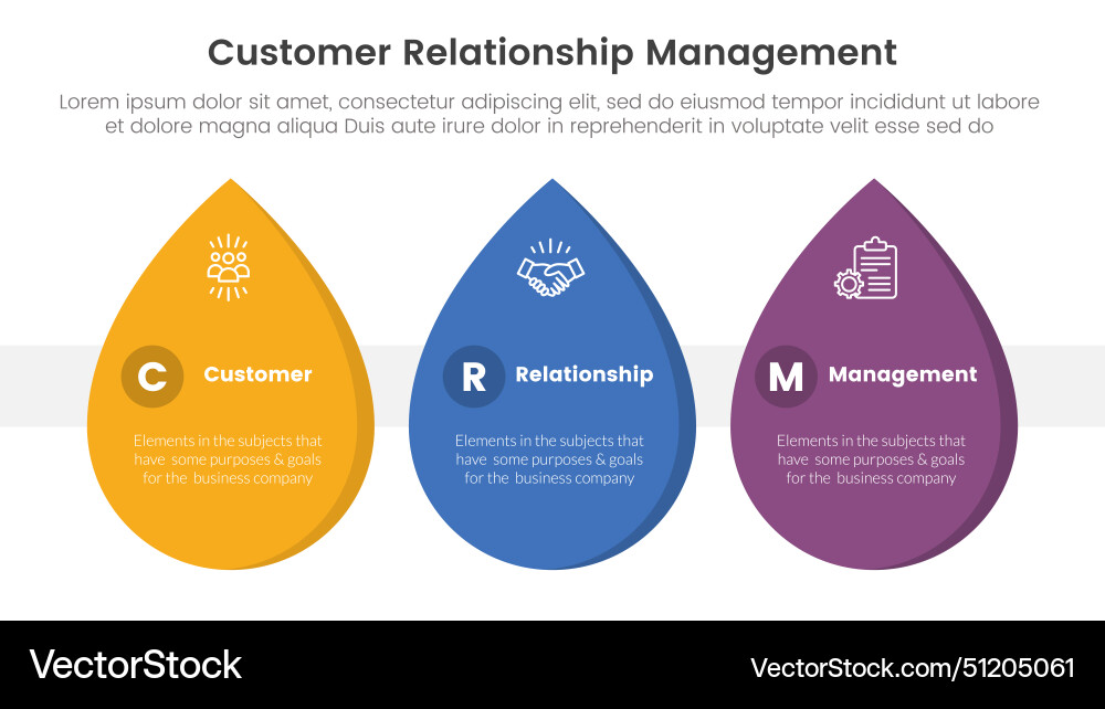 Crm customer relationship management infographic Vector Image