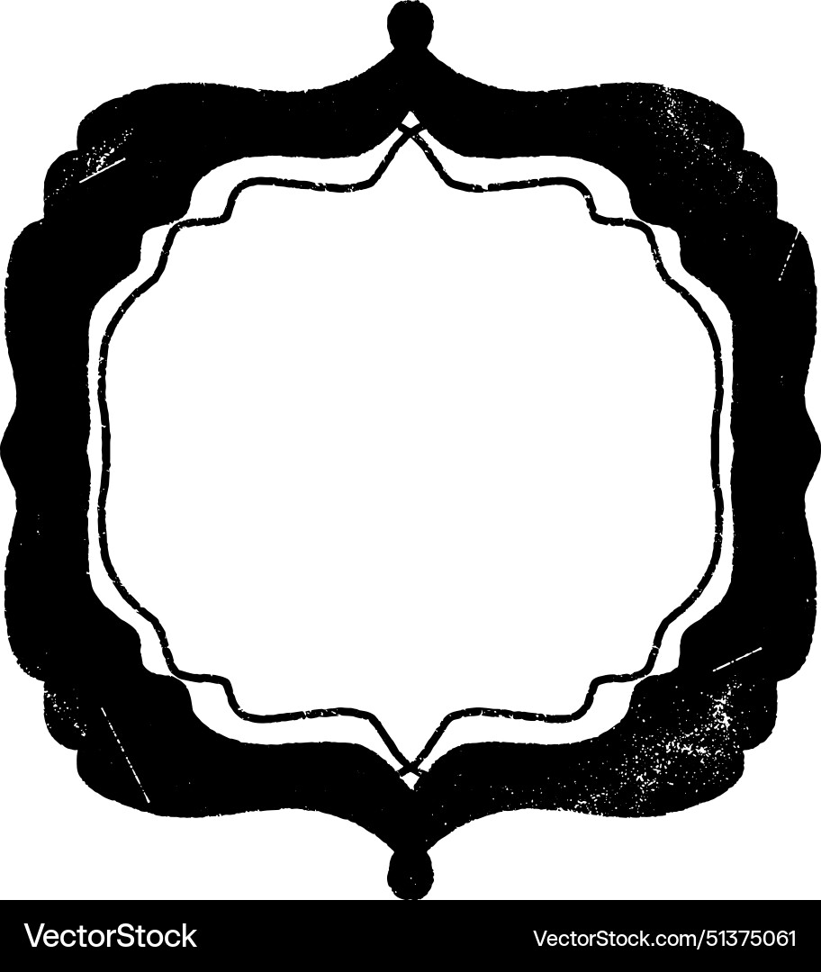 Frame tag isolated black element for design Vector Image