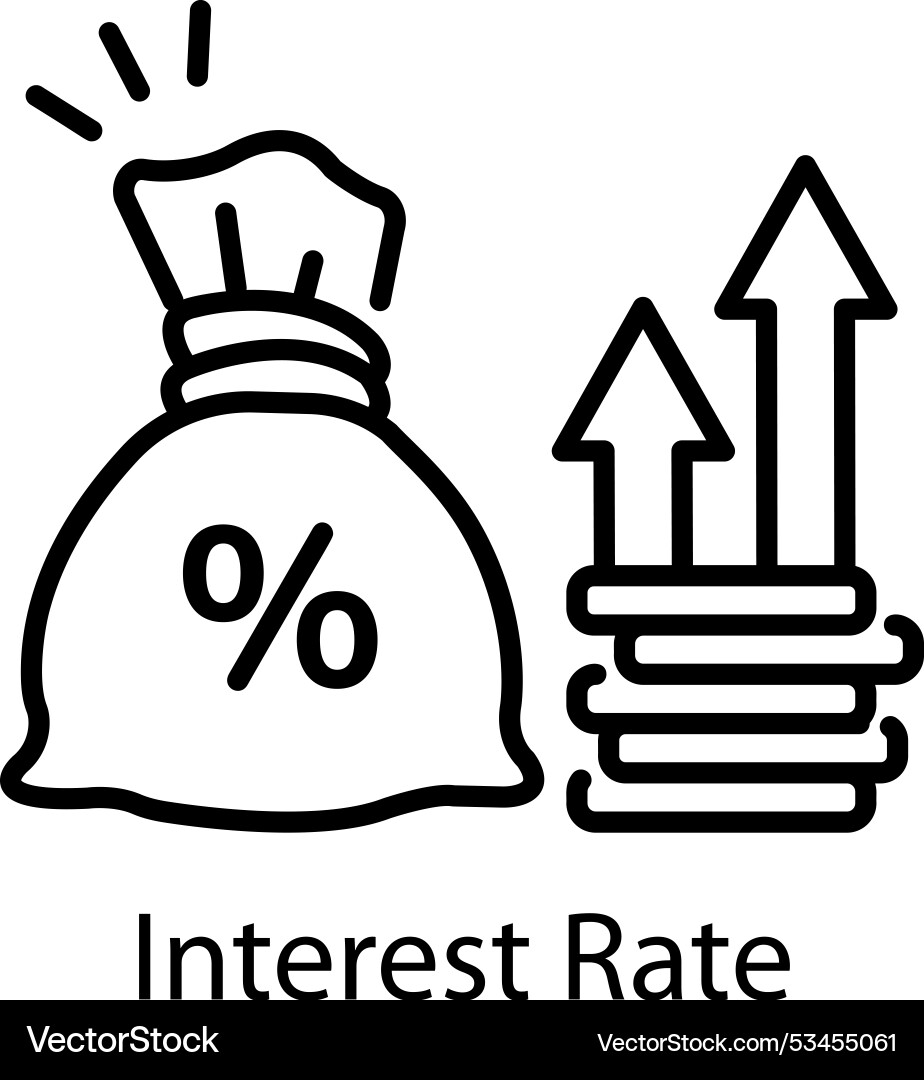 Interest rate Royalty Free Vector Image - VectorStock