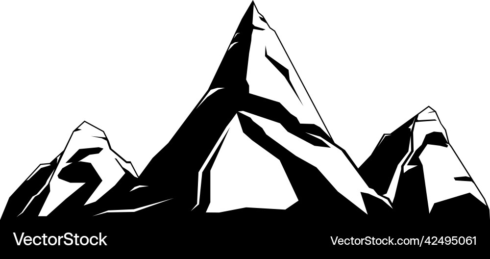 Mountain peaks landscape composition Royalty Free Vector