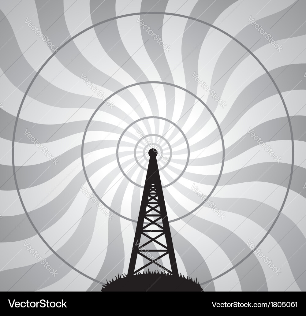 Radio tower Royalty Free Vector Image - VectorStock