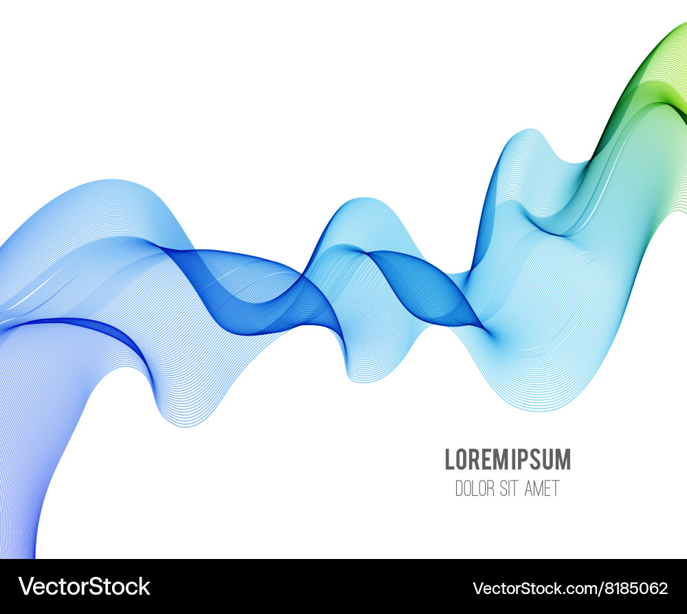 Abstract blue color wave design element Royalty Free Vector