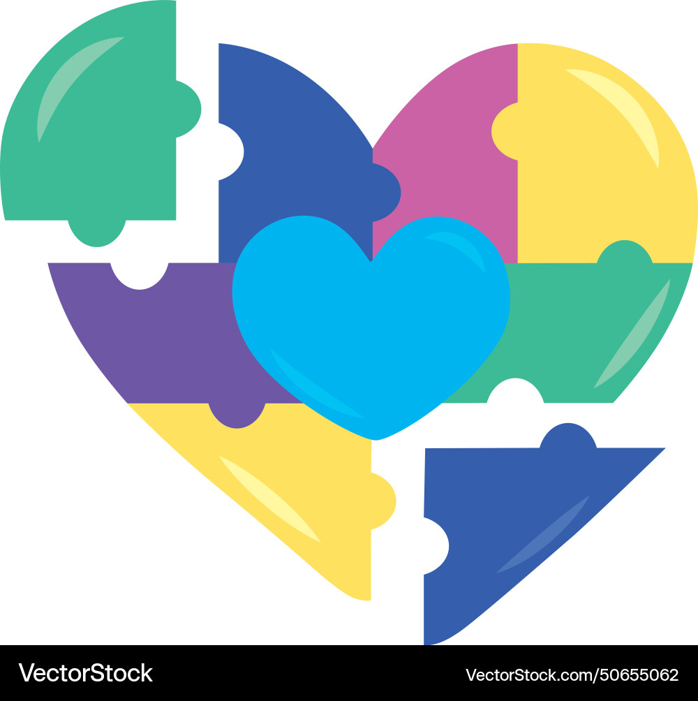 Autism day disorder isolated Royalty Free Vector Image