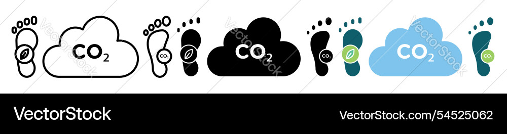 Carbon footprint icon Royalty Free Vector Image