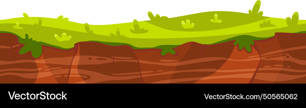 Cartoon game landscape Royalty Free Vector Image