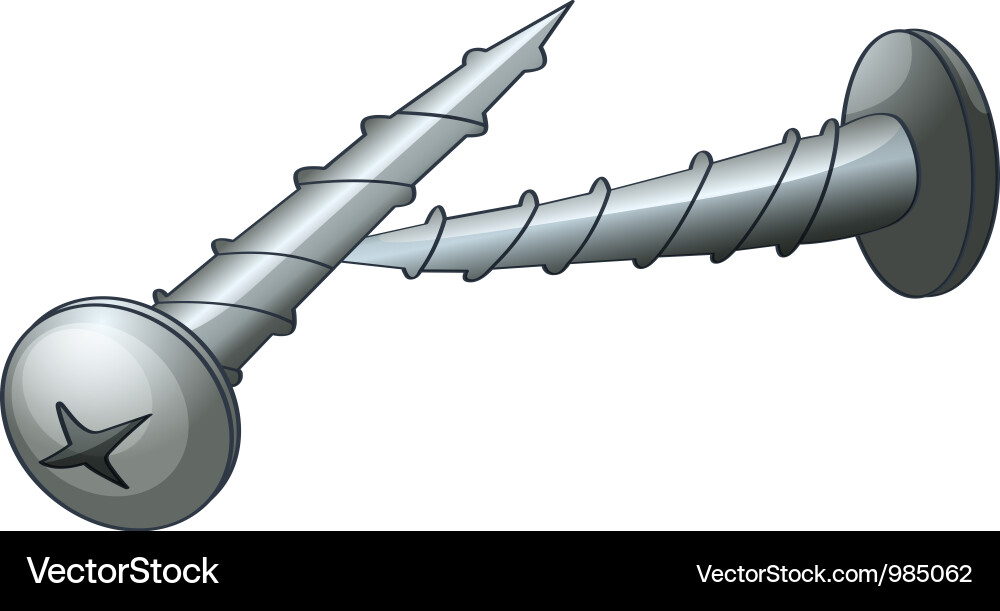 Cartoon Screw Nails Royalty Free Vector Image - VectorStock