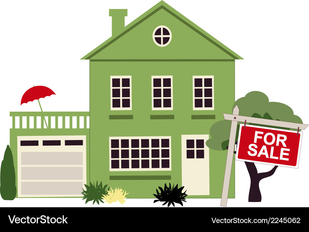 Home for sale Royalty Free Vector Image - VectorStock