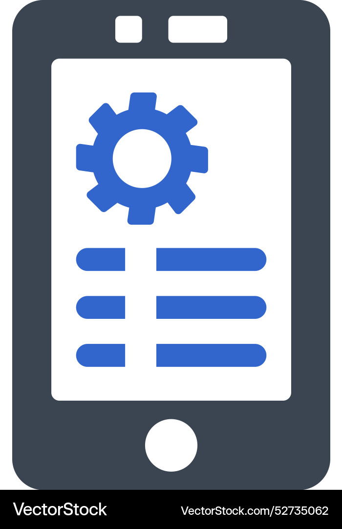 Mobile setting icon Royalty Free Vector Image - VectorStock