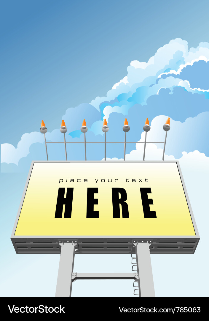 Billboard Royalty Free Vector Image - VectorStock