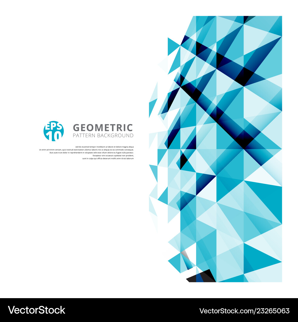 Blue Geometric Triangle Pattern Royalty Free Vector Image