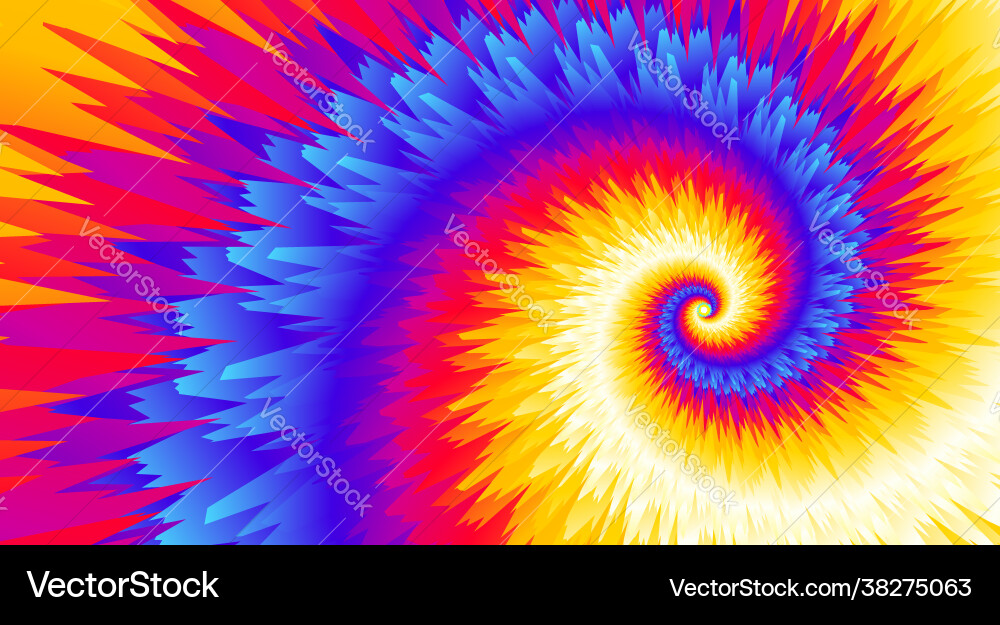 Colorful Tie Dye Abstract Spiral Royalty Free Vector Image