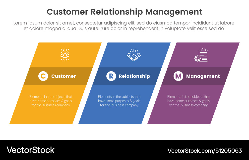 Crm customer relationship management infographic Vector Image