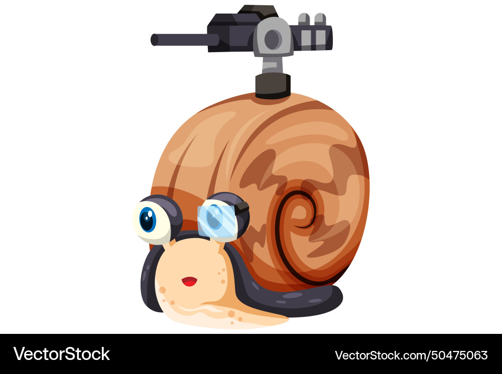 Cute snail character design Royalty Free Vector Image