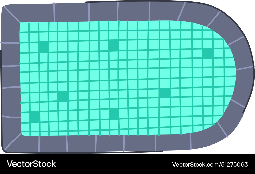 Hotel top view pool cartoon Royalty Free Vector Image