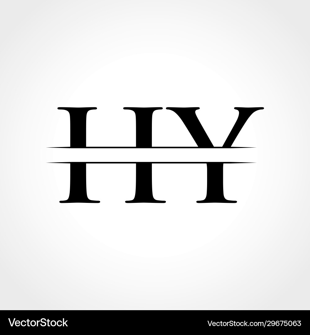 Hy letter type logo design template abstract Vector Image