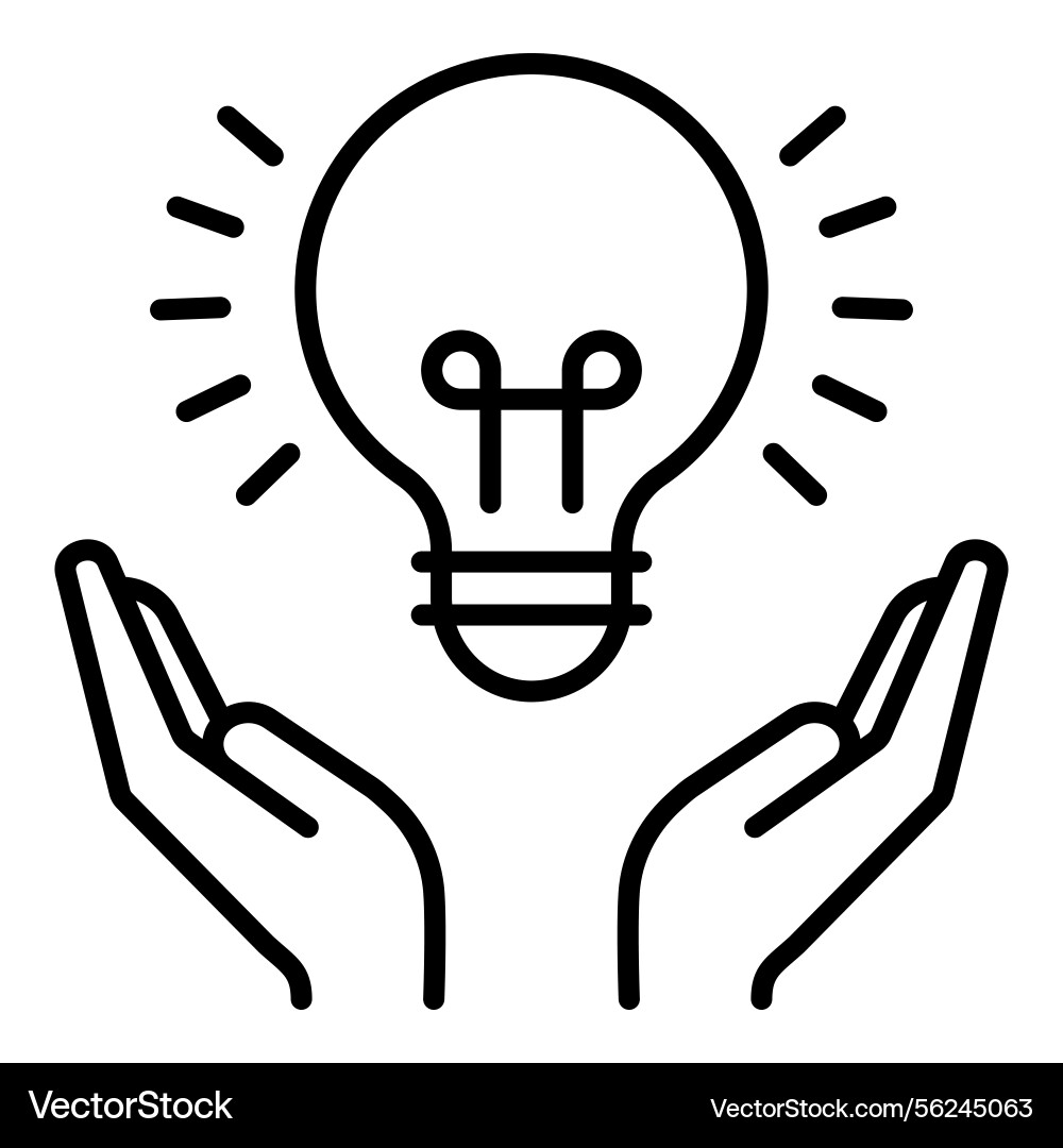 Innovation line icon Royalty Free Vector Image