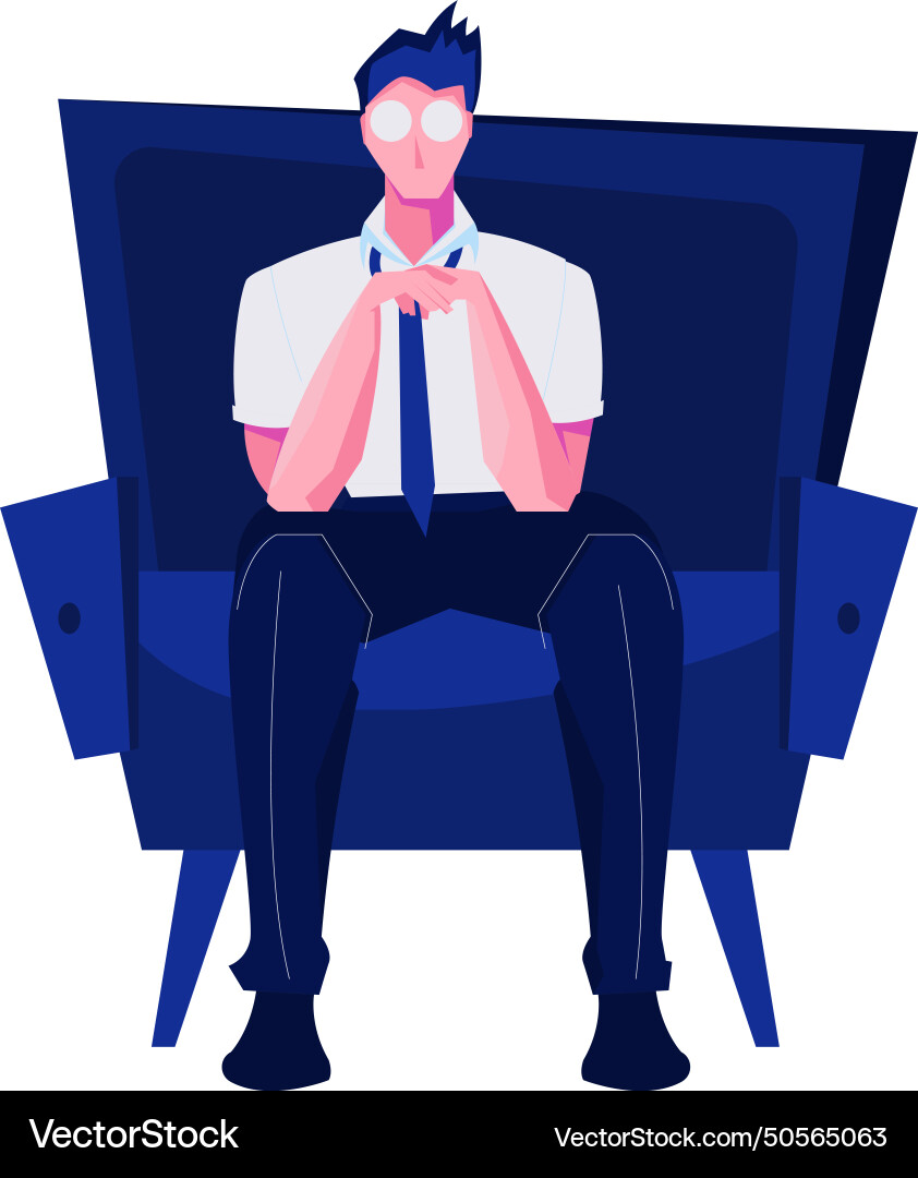 Party man flat composition Royalty Free Vector Image