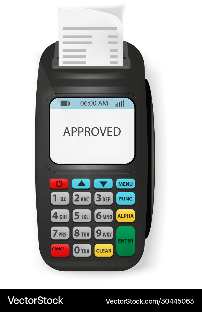 Payment terminal Royalty Free Vector Image - VectorStock