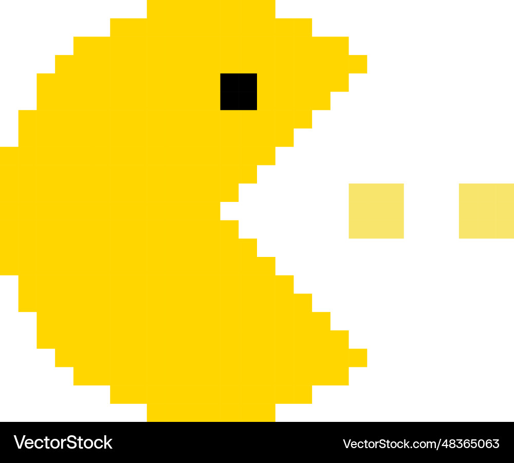 Pixel Art Pacman Royalty Free Vector Image - VectorStock