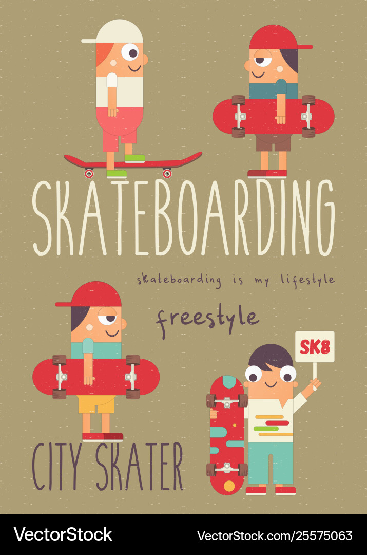 Skate poster Royalty Free Vector Image - VectorStock