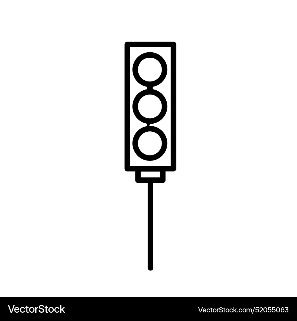 Traffic light icon for road safety transportation Vector Image