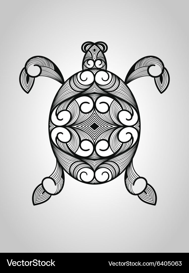 Turtle tattoo style Royalty Free Vector Image - VectorStock