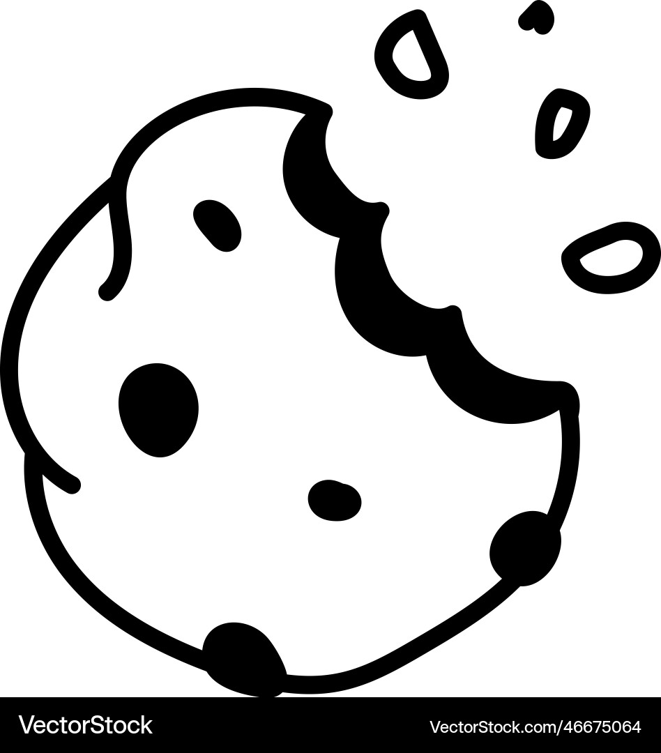Cookie bite Royalty Free Vector Image - VectorStock