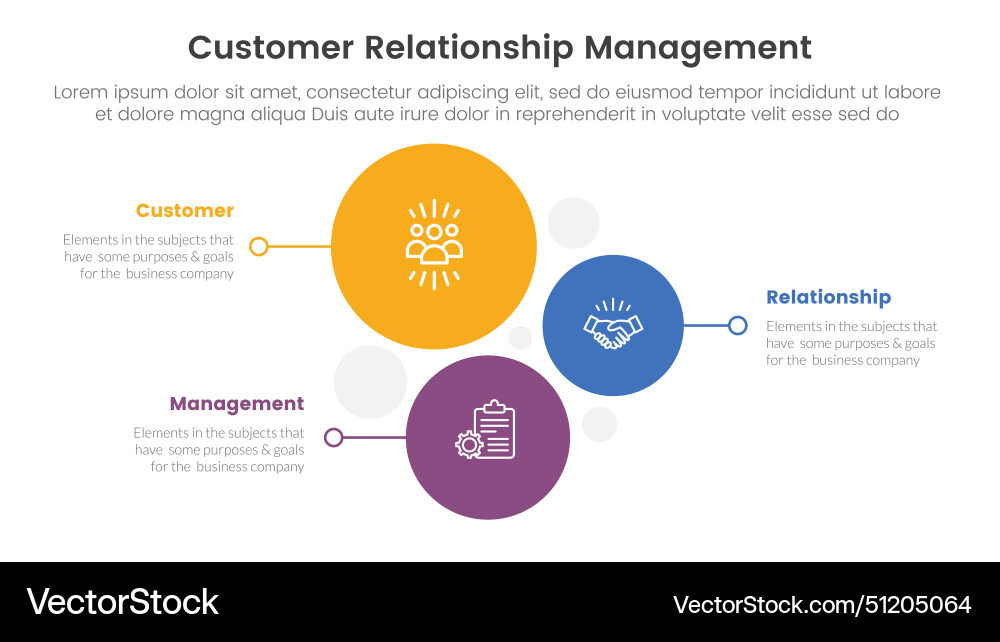 Crm customer relationship management infographic Vector Image