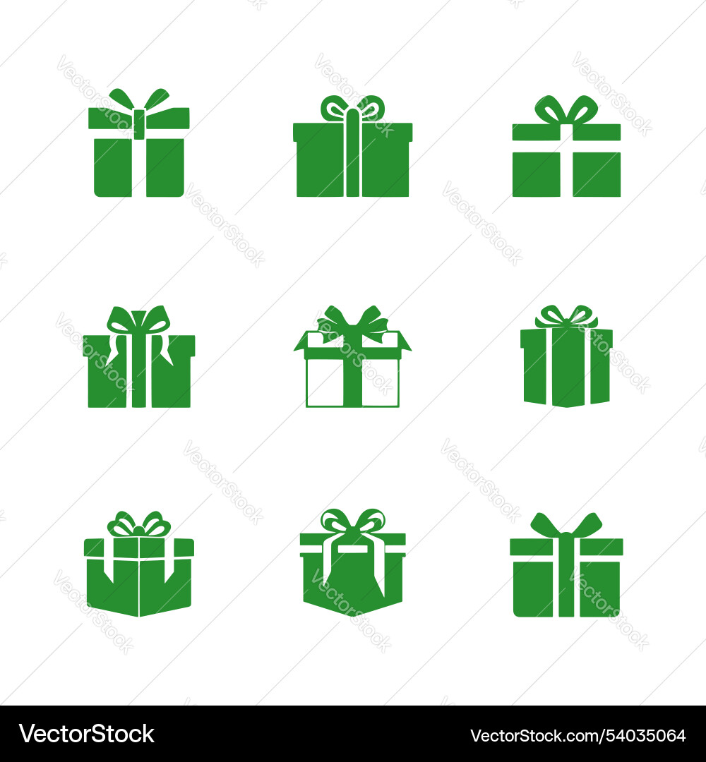 Gift boxes collection iconic designs and elegant Vector Image