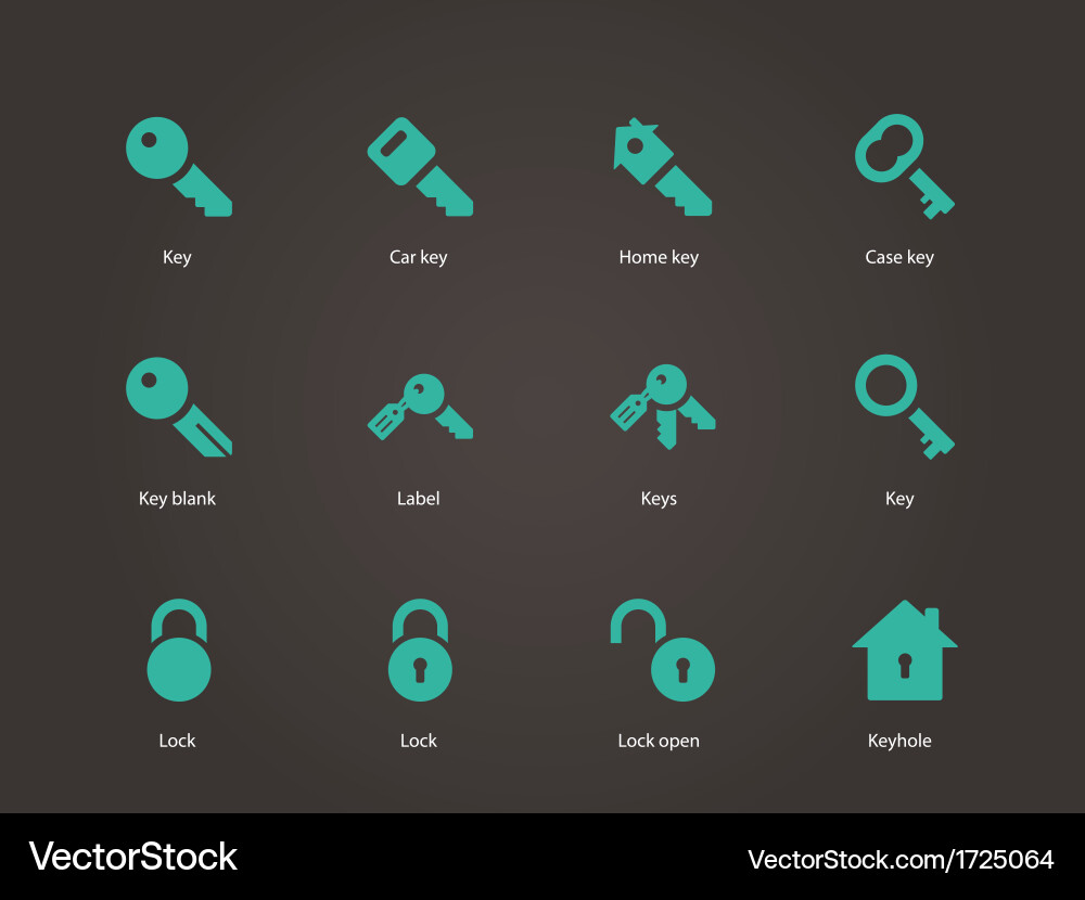 Key icons Royalty Free Vector Image - VectorStock