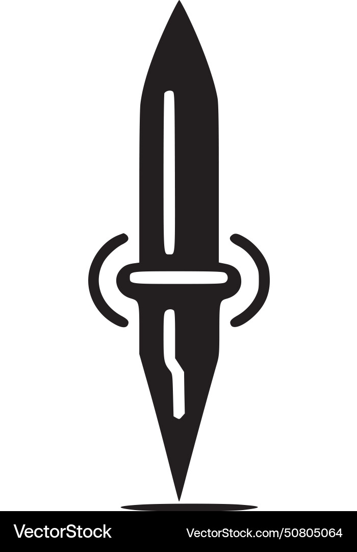 Pen - minimalist and flat logo Royalty Free Vector Image