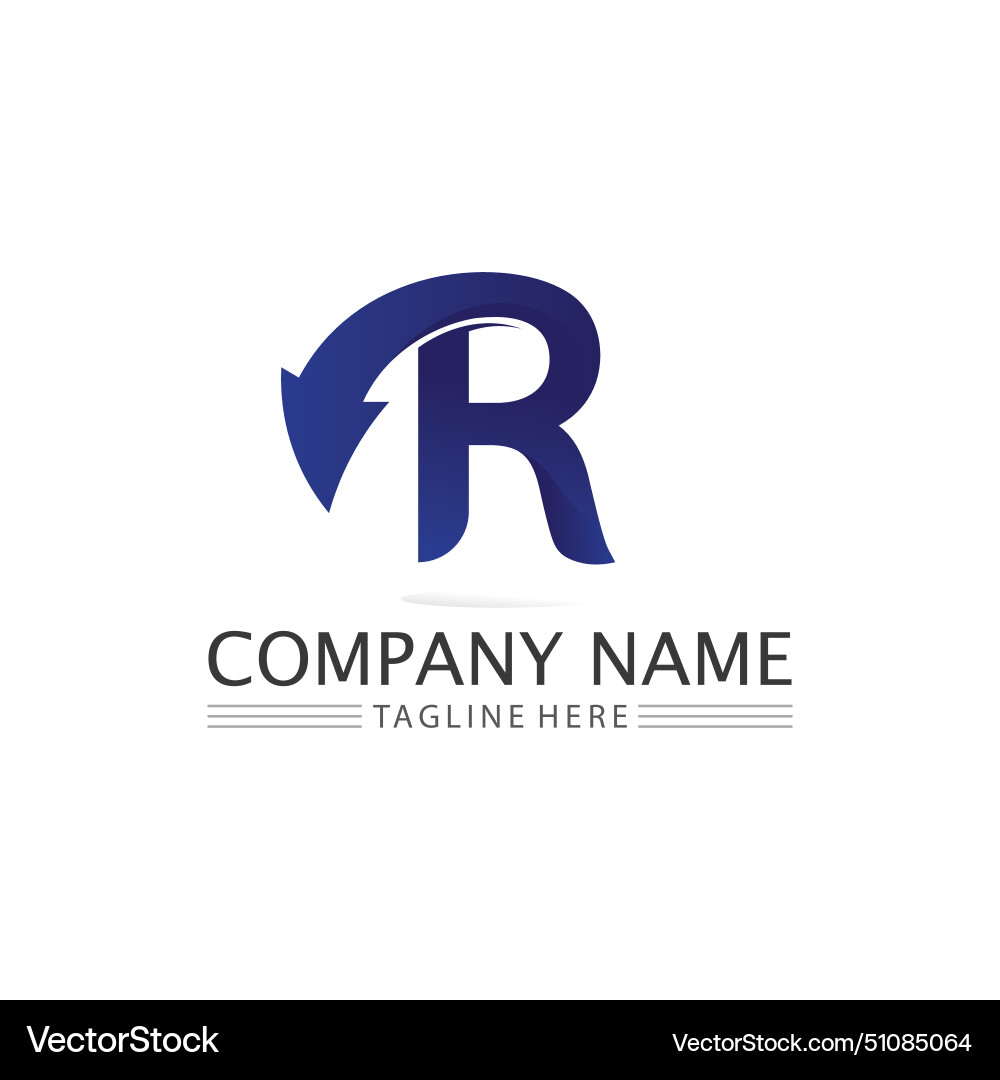 R letter arrow icon Royalty Free Vector Image - VectorStock