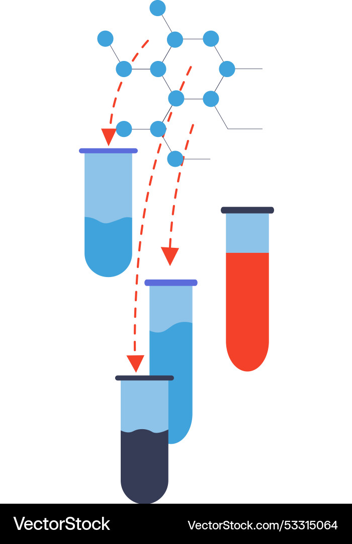 Science test tubes and molecules Royalty Free Vector Image