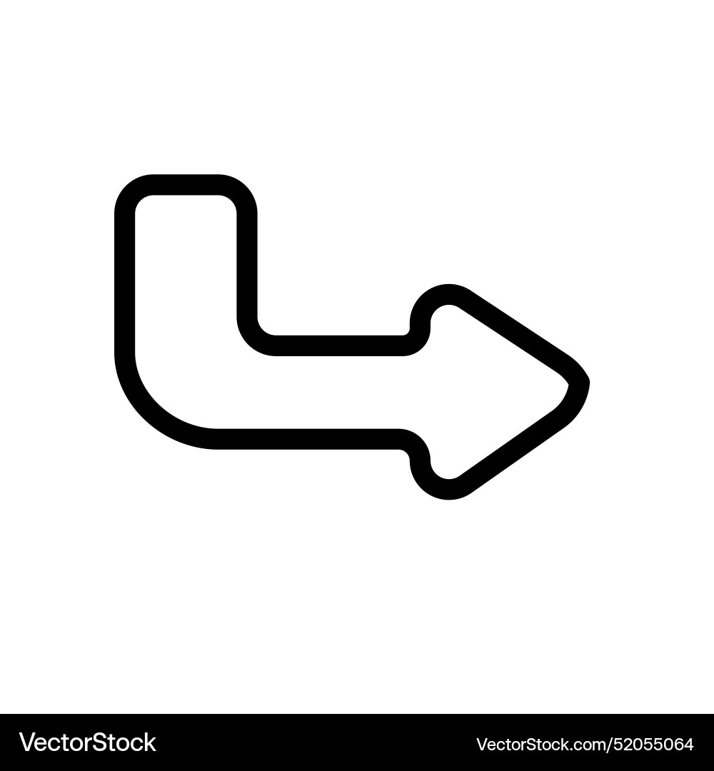 Turn to the right icon for navigation directions Vector Image