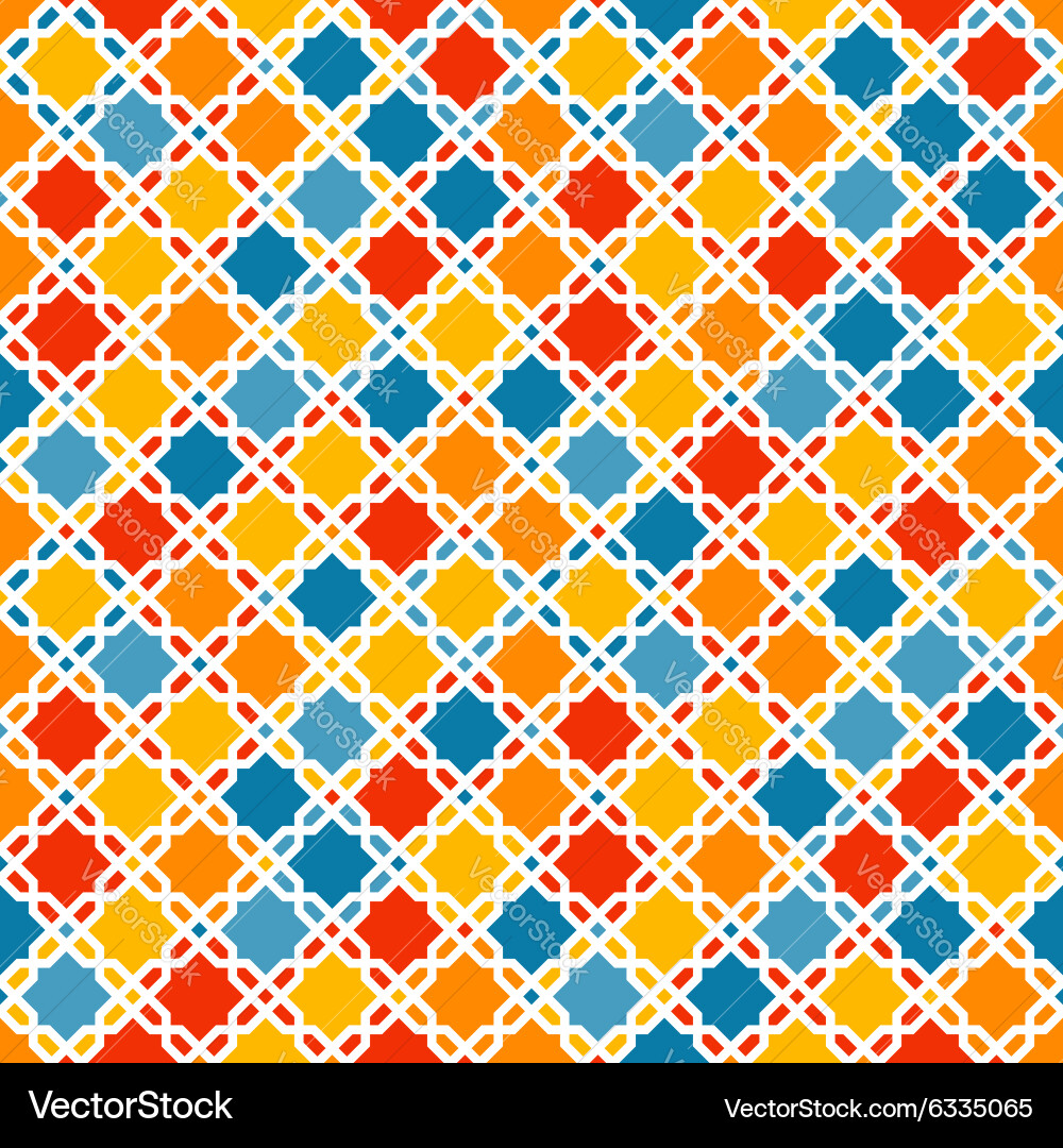Colorful arabic pattern Royalty Free Vector Image