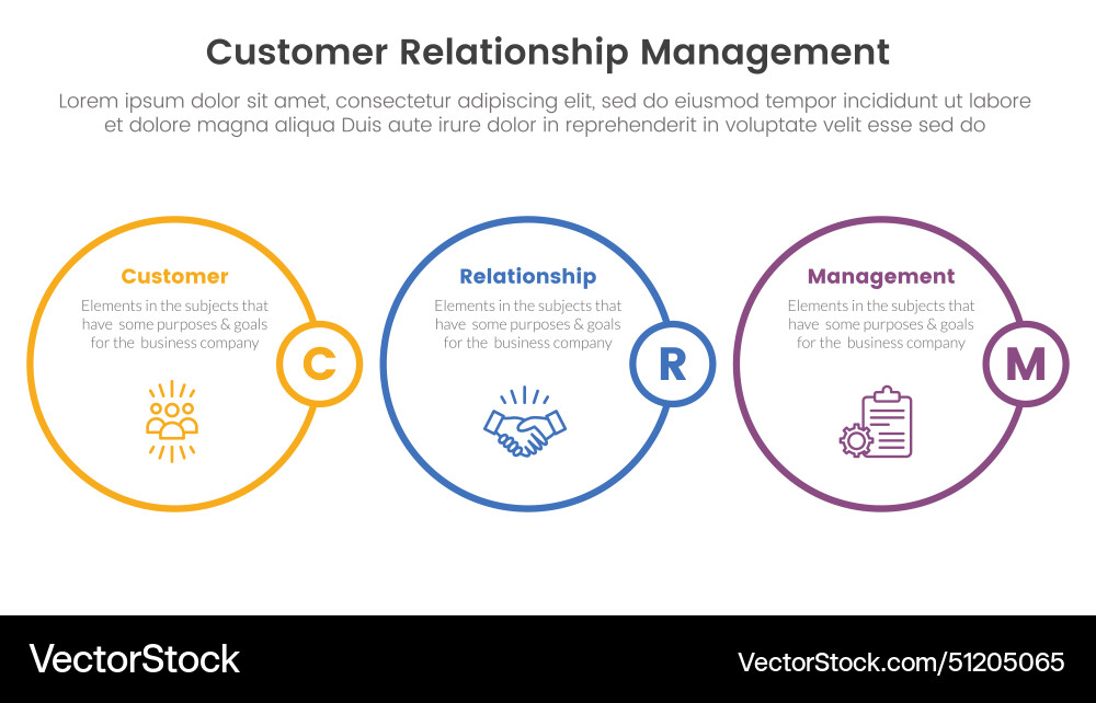 Crm customer relationship management infographic Vector Image