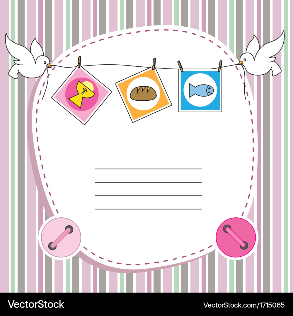 First Communion Holy Dove Royalty Free Vector Image