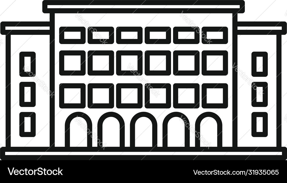 Library Building Vector